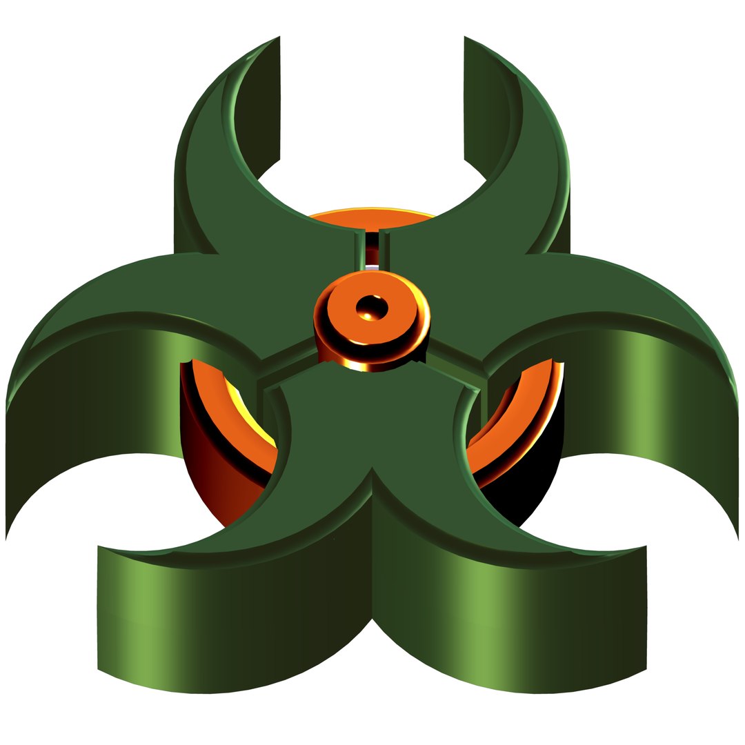 3D Biohazard Symbol Model - TurboSquid 1845005