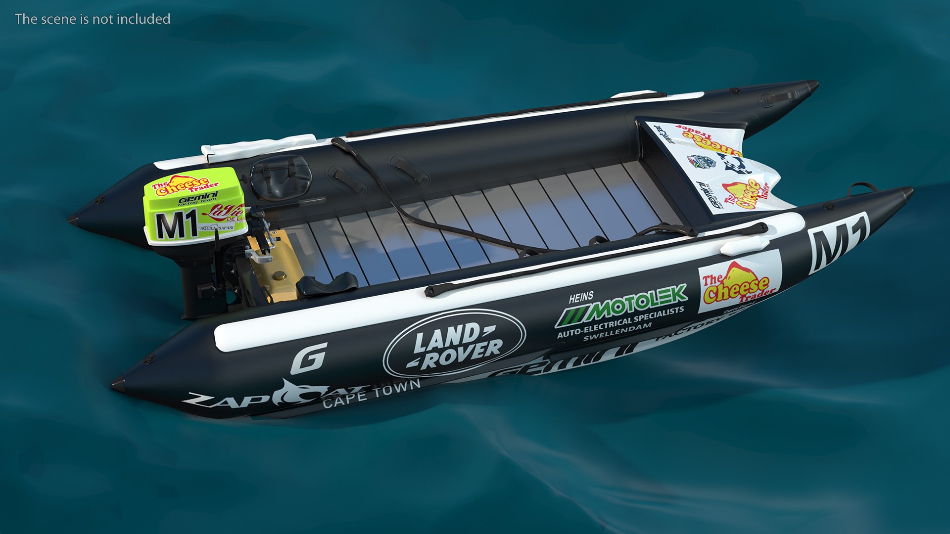Racing Boat Gemini Zapcat F1 With Engine Black Model - TurboSquid 1942253