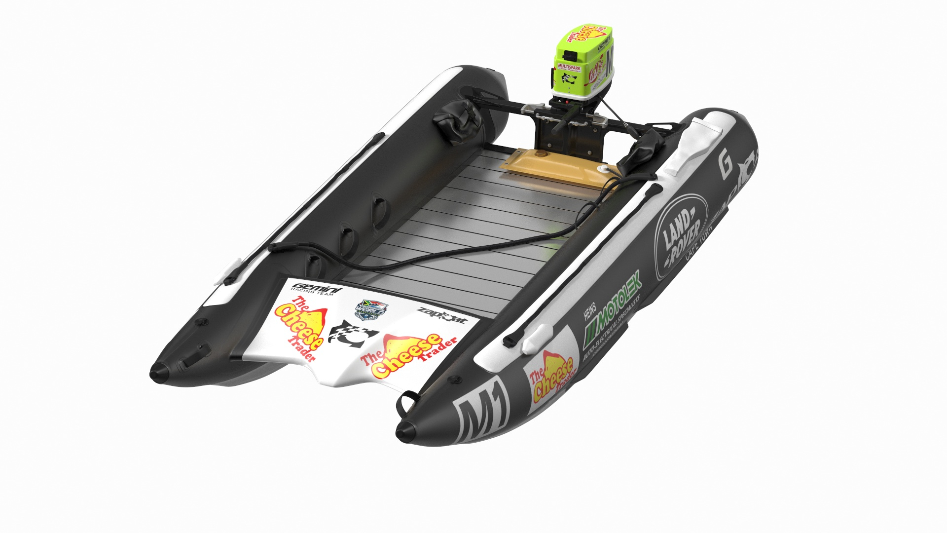 Racing Boat Gemini Zapcat F1 With Engine Black Model - TurboSquid 1942253