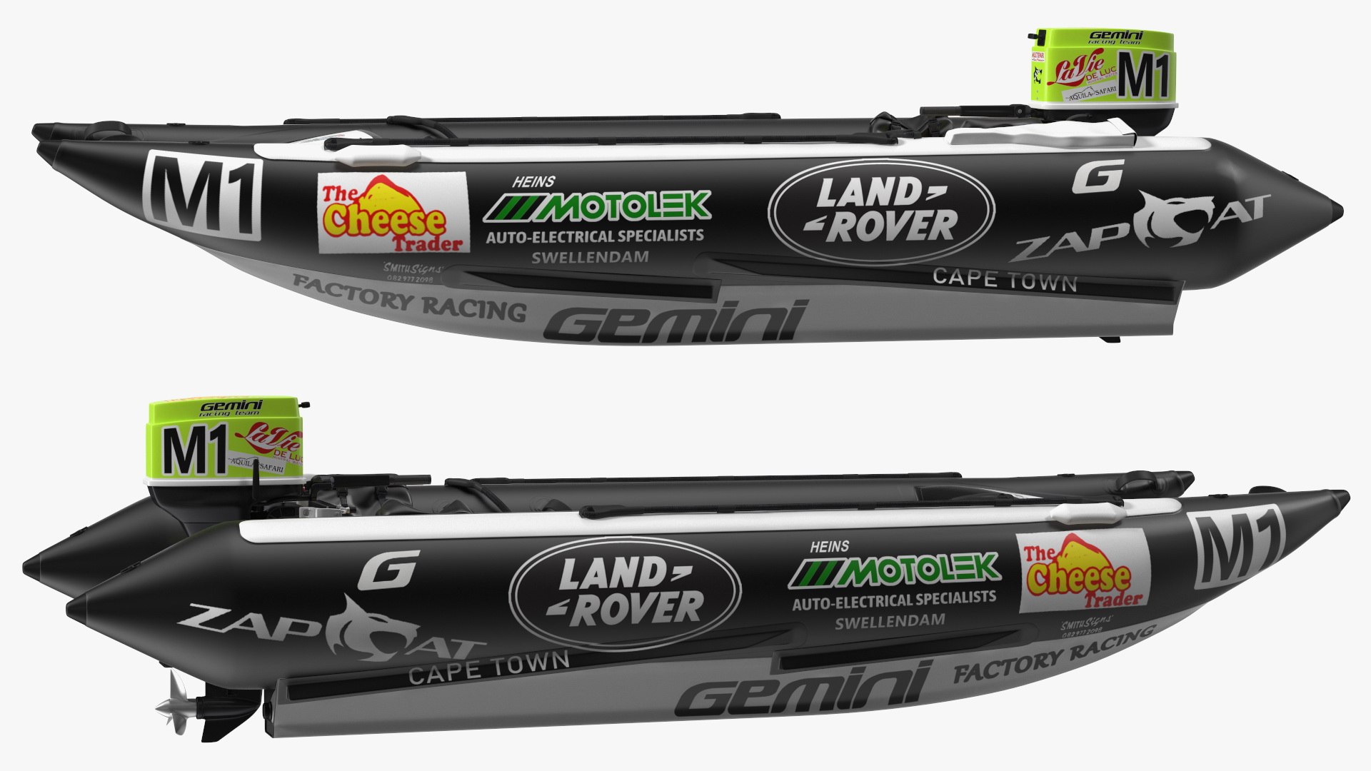 Racing Boat Gemini Zapcat F1 With Engine Black Model - TurboSquid 1942253