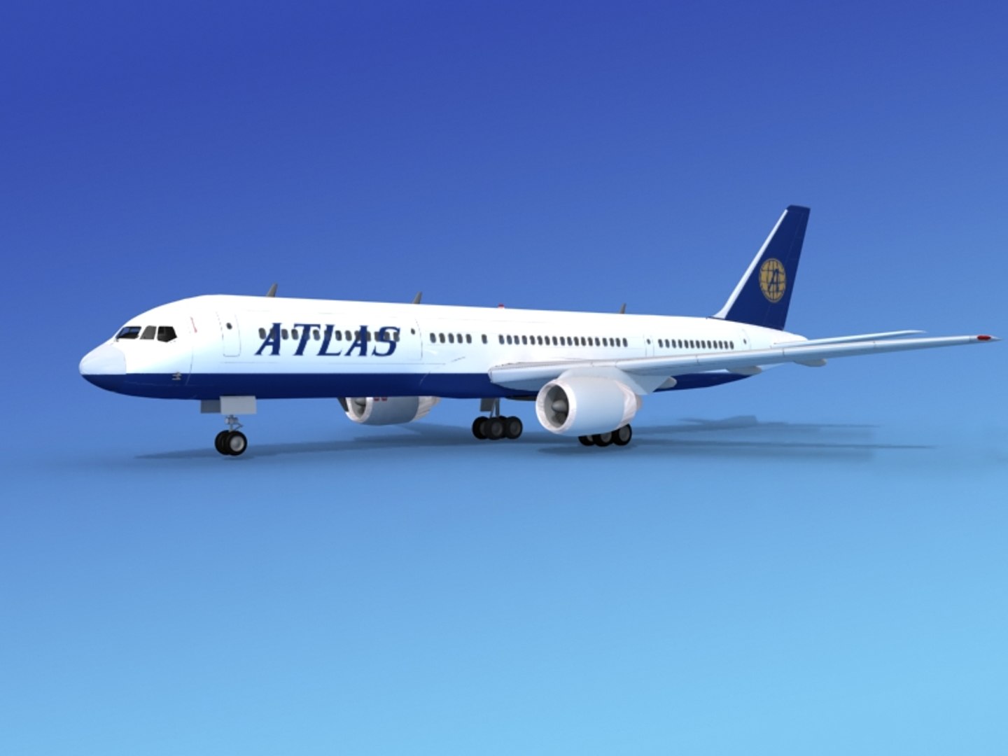 3d model airline boeing 757 757-200
