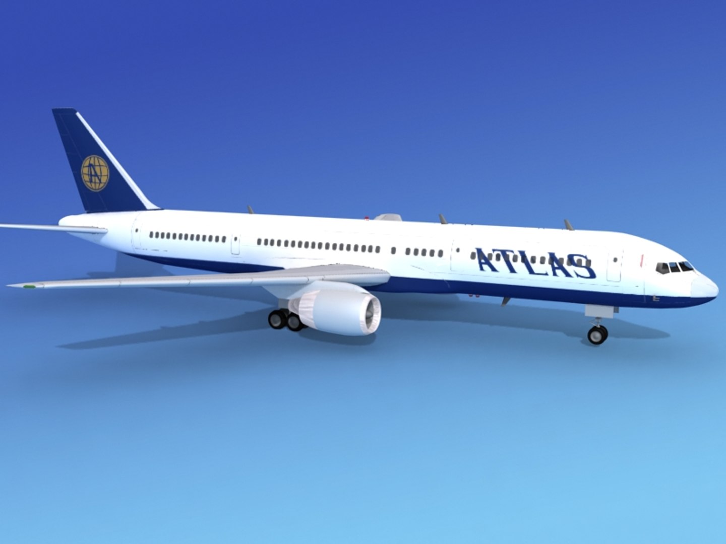 3d model airline boeing 757 757-200