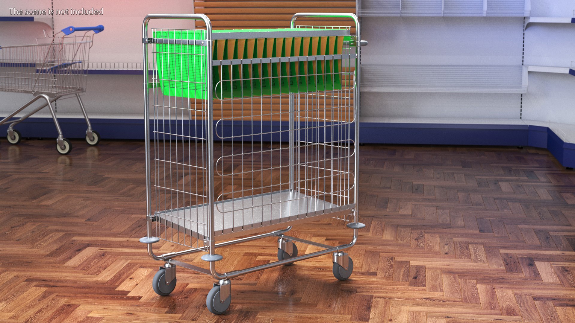 3D Model Steel Mail Trolley Large - TurboSquid 1971092