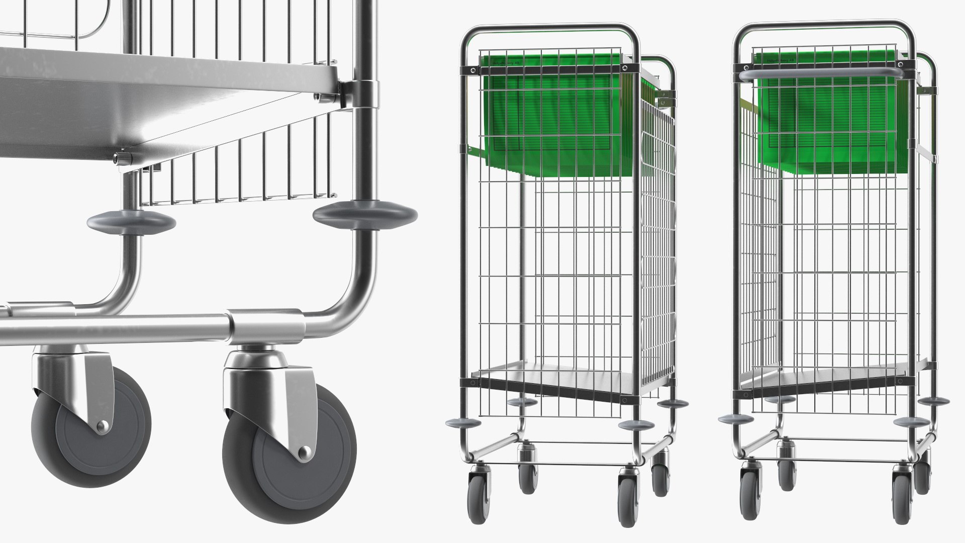 3D Model Steel Mail Trolley Large - TurboSquid 1971092