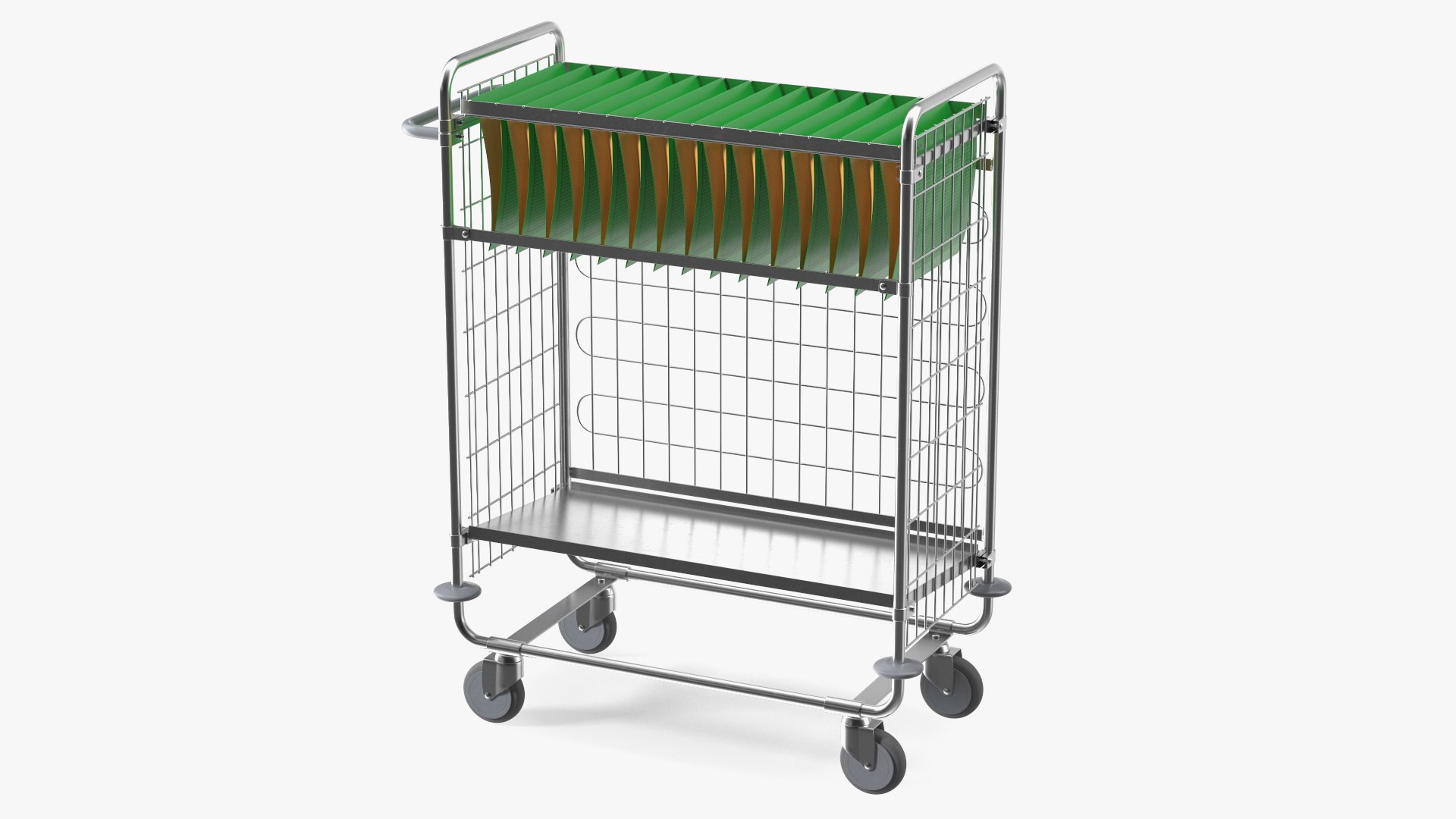 3D Model Steel Mail Trolley Large - TurboSquid 1971092