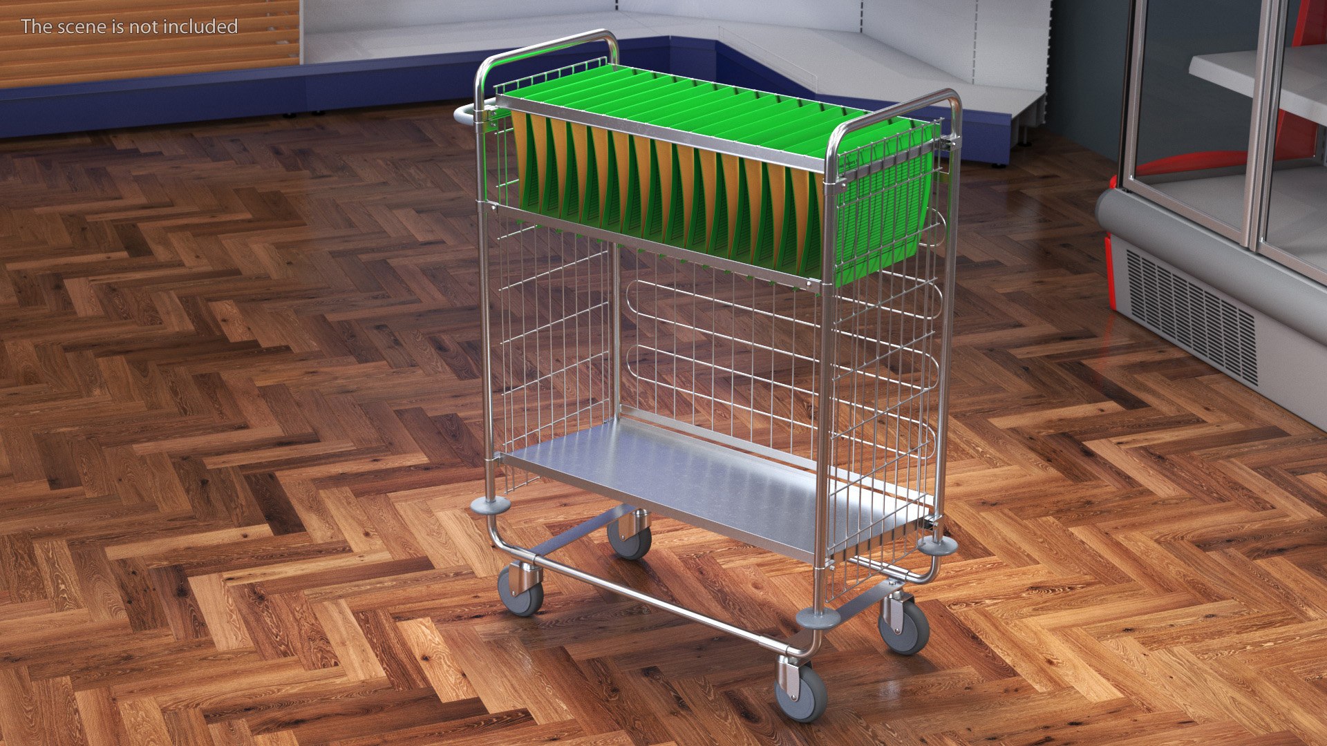 3D Model Steel Mail Trolley Large - TurboSquid 1971092