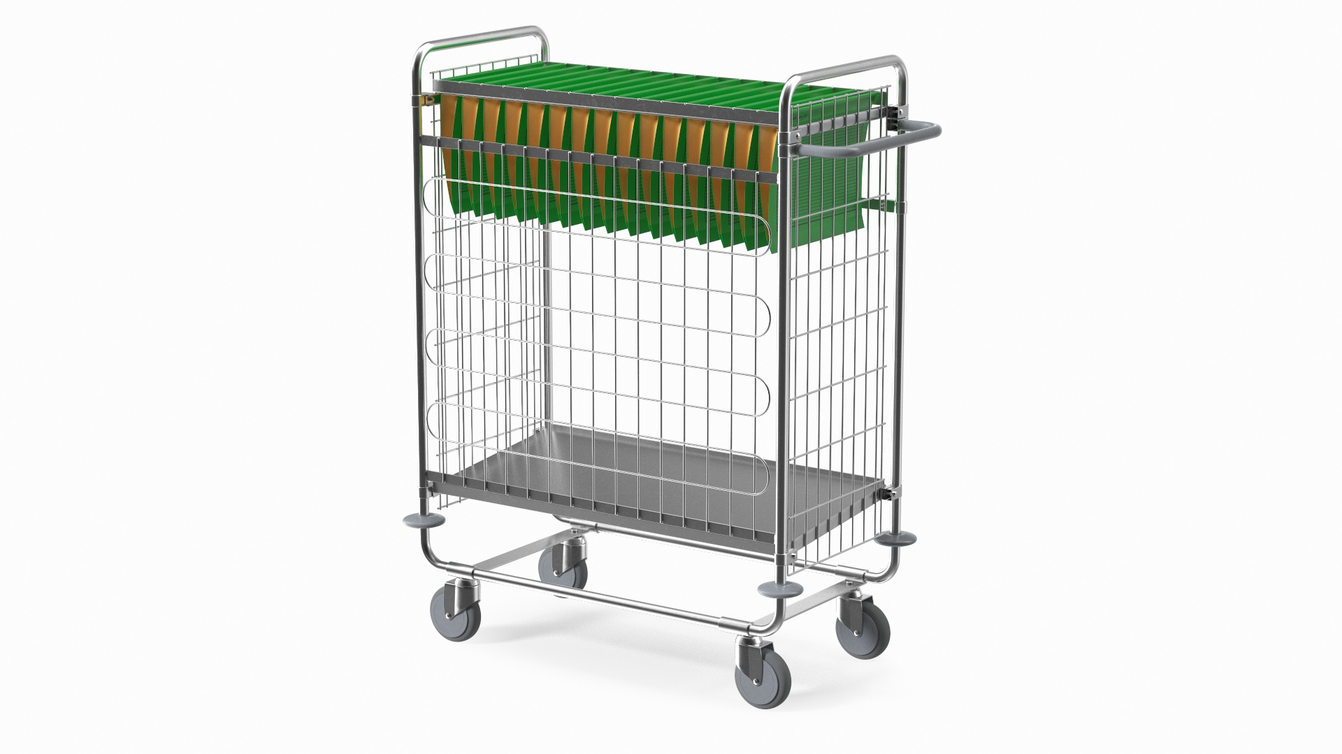 3D Model Steel Mail Trolley Large - TurboSquid 1971092