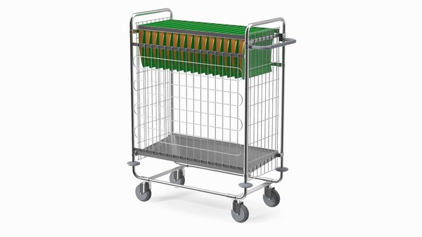 3D model Steel Mail Trolley Large - TurboSquid 1971092