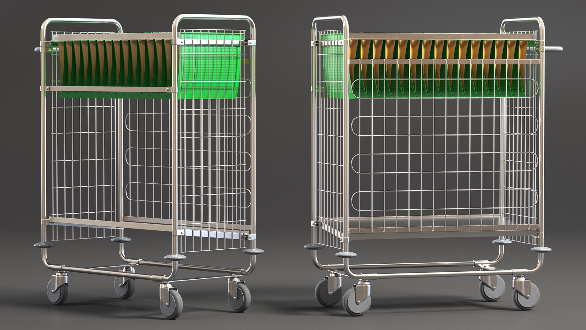 3D Model Steel Mail Trolley Large - TurboSquid 1971092