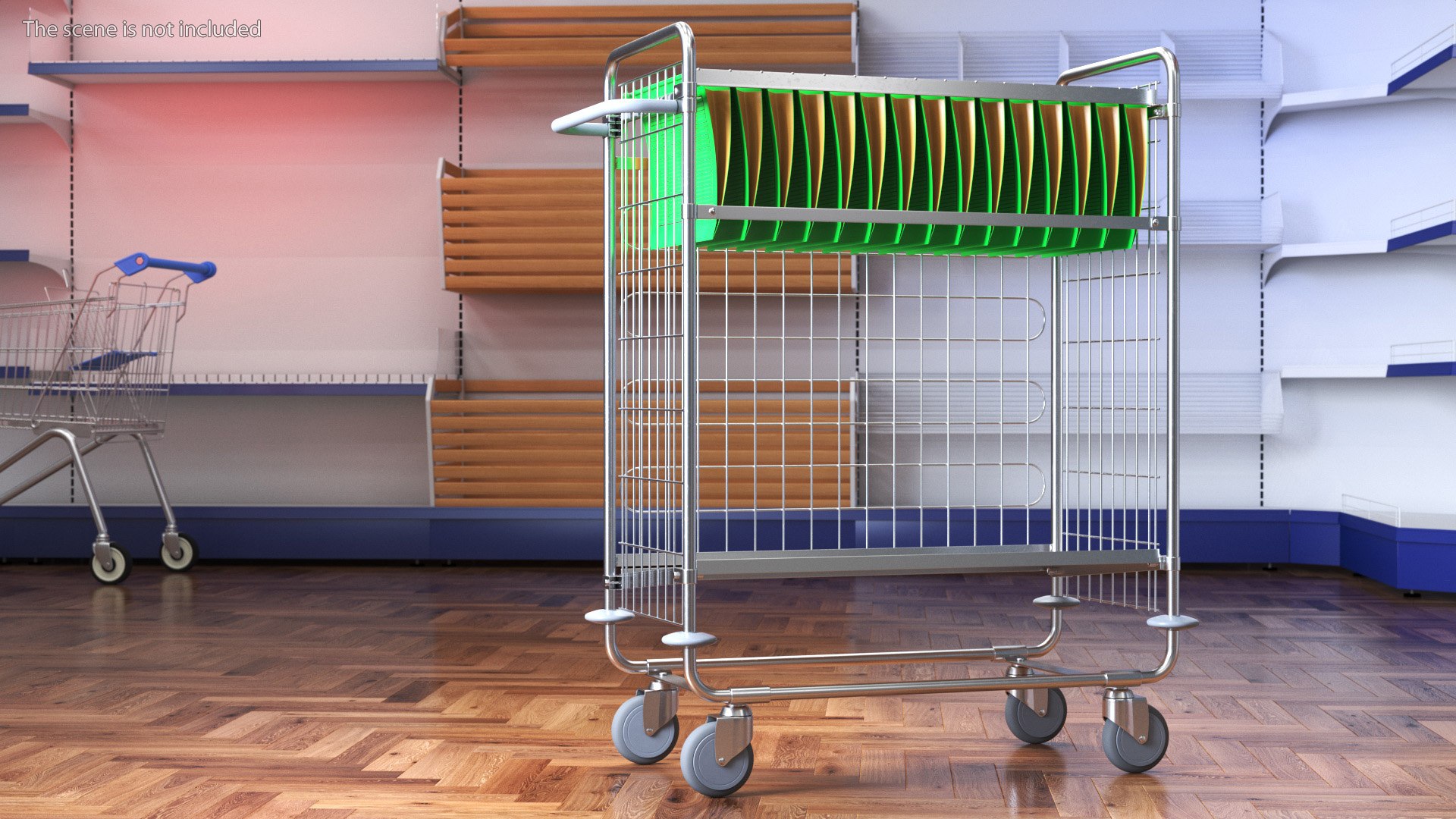 3D Model Steel Mail Trolley Large - TurboSquid 1971092