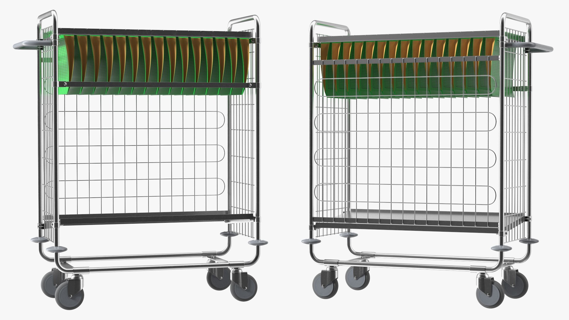3D Model Steel Mail Trolley Large - TurboSquid 1971092