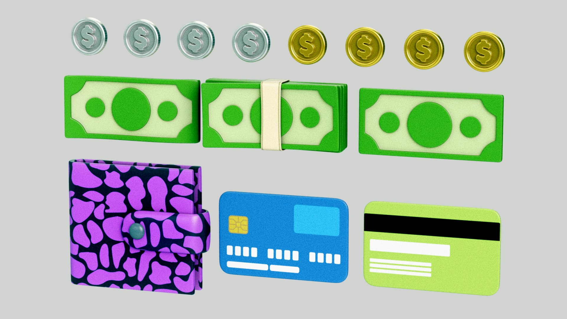 Cartoon Money 3D Model - TurboSquid 2265366