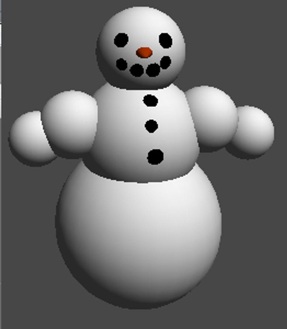 X Snowman 3d Model