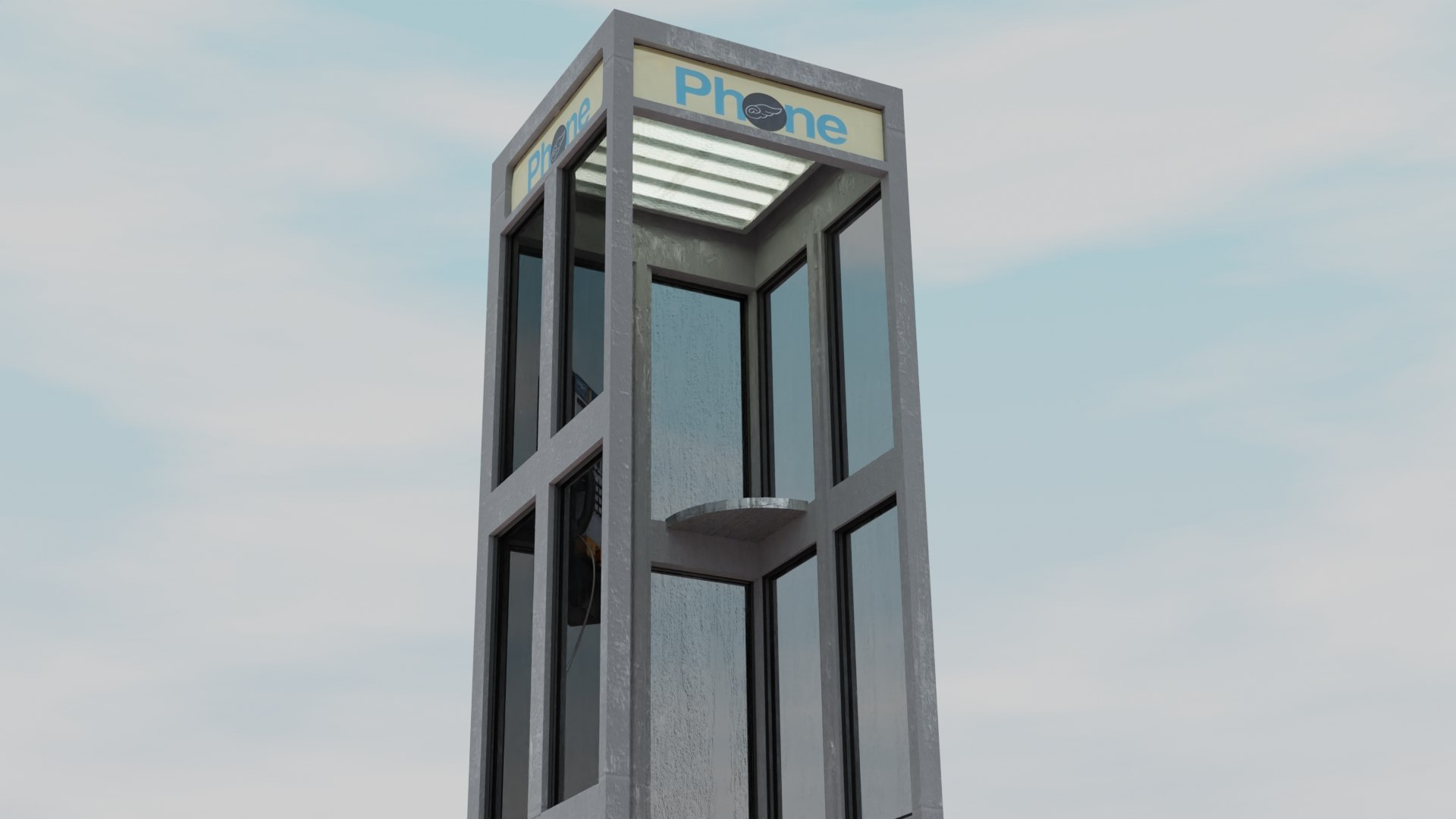 3D Phone Booth Model - TurboSquid 1937460