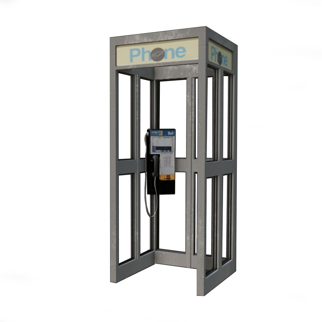 3D Phone Booth Model - TurboSquid 1937460