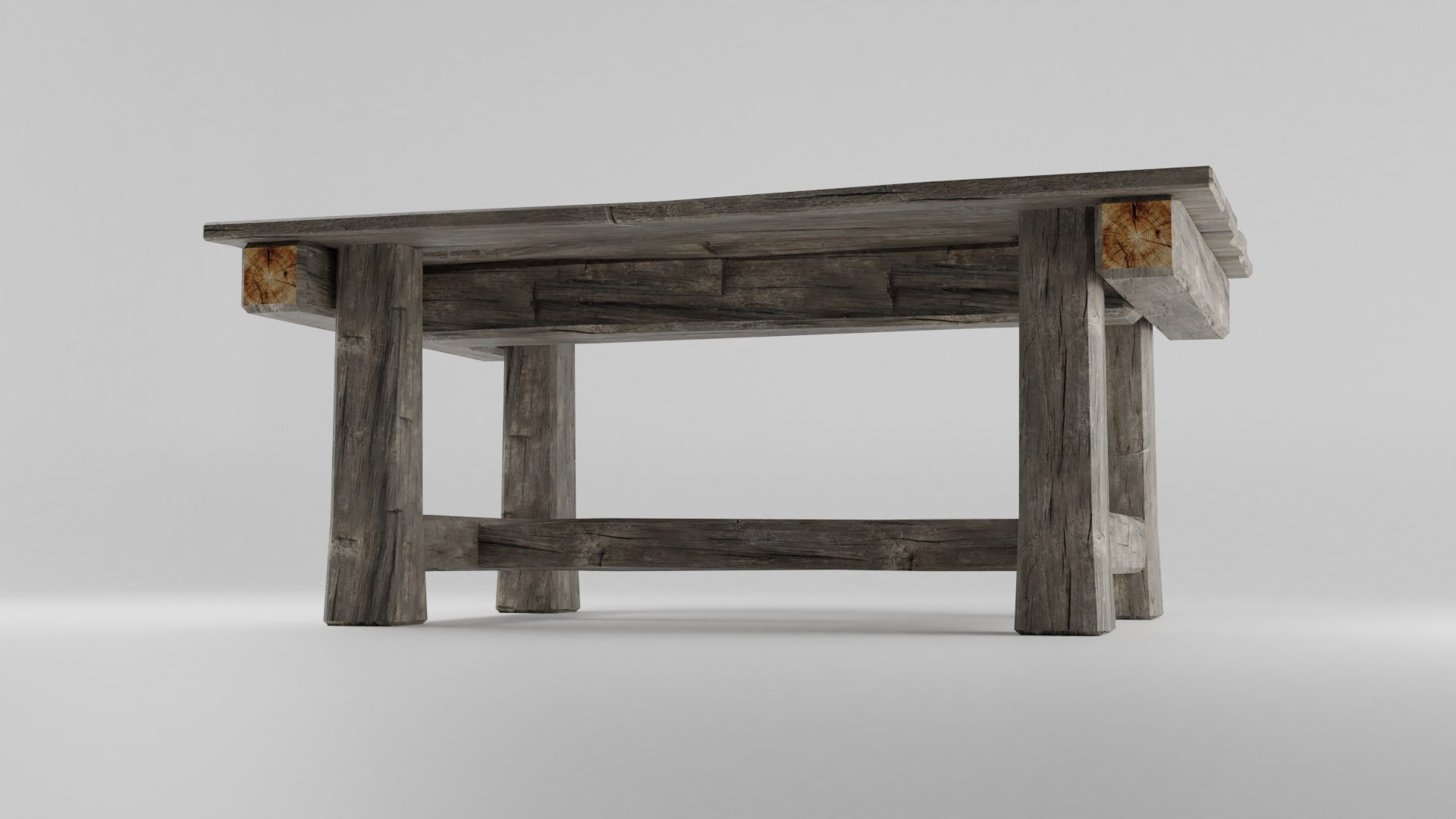 Free 3D wood table medieval model - TurboSquid 1673553