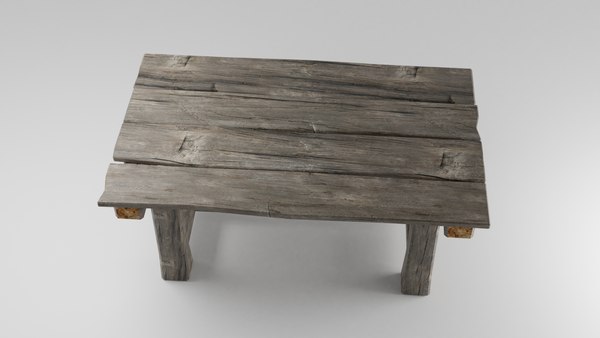 Free 3D wood table medieval model - TurboSquid 1673553
