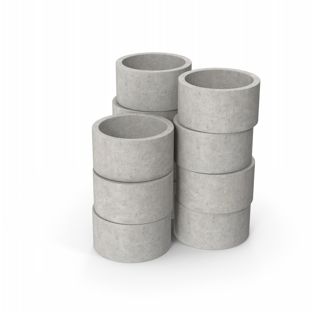 3D Concrete Rings - TurboSquid 2070855