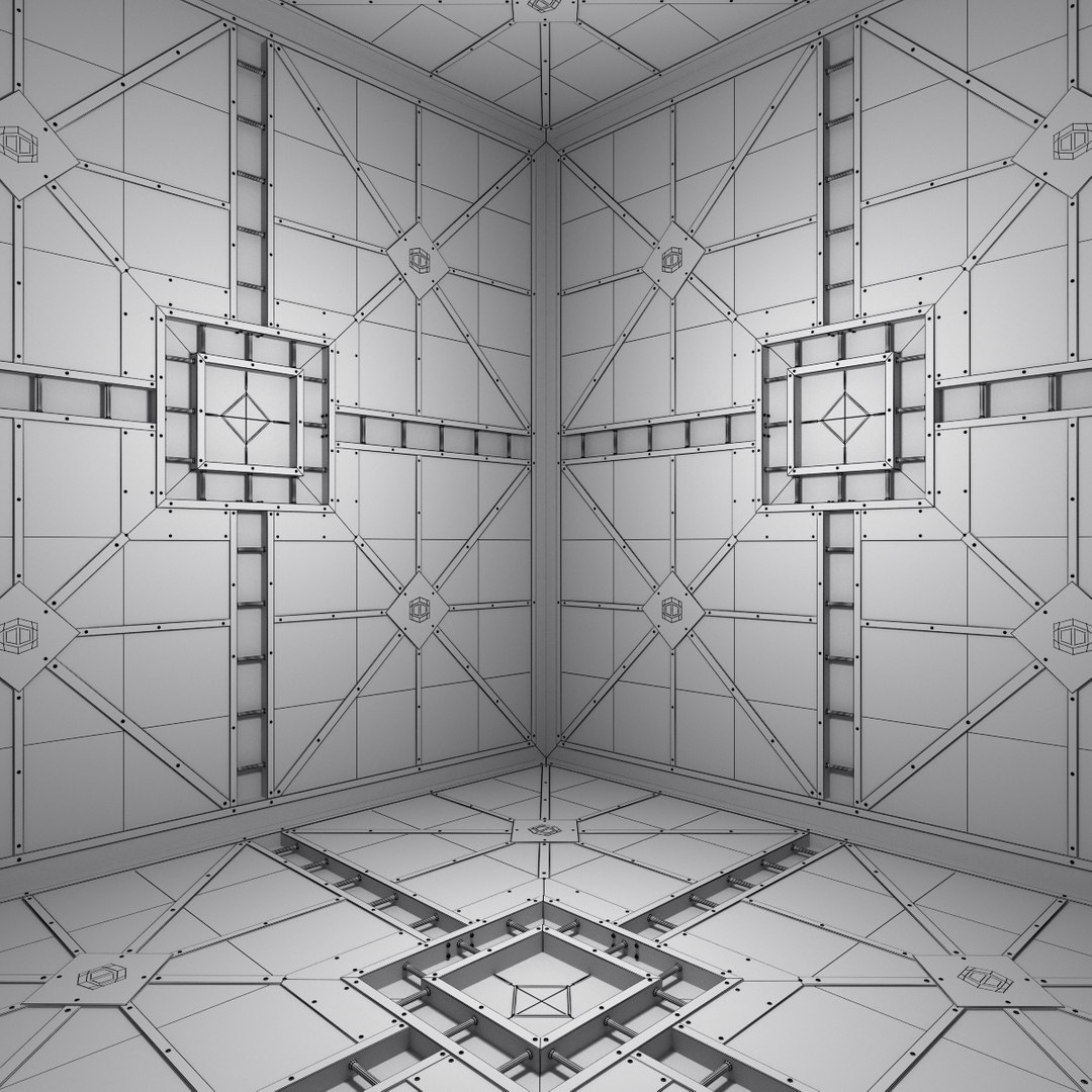 3d Model Of Sci Fi Room Hypercube