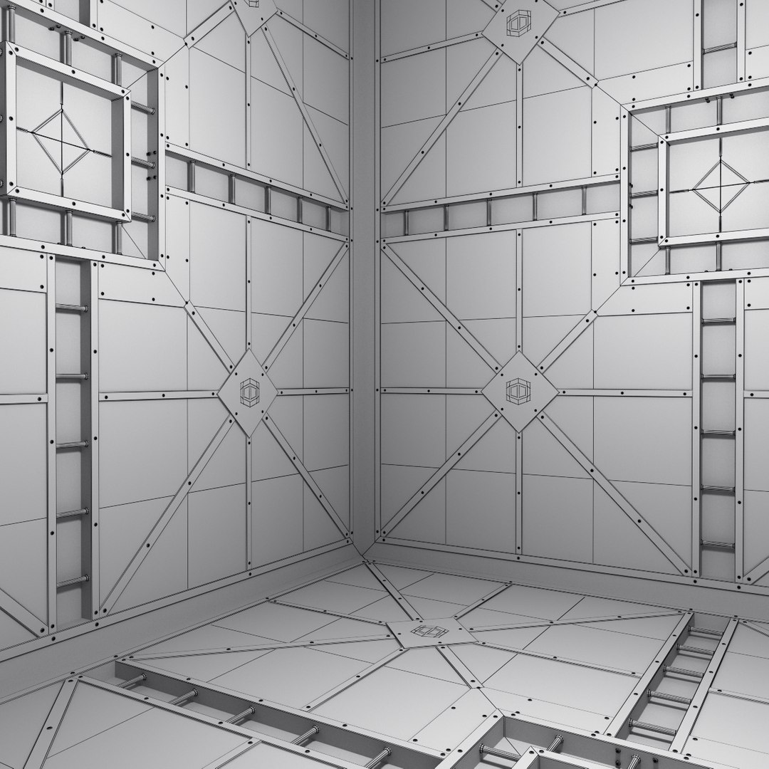 3d Model Of Sci Fi Room Hypercube