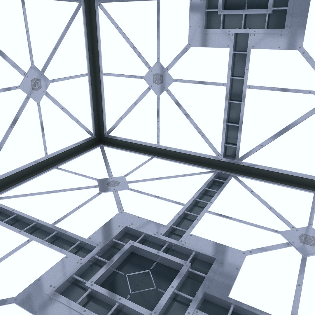 3d Model Of Sci Fi Room Hypercube