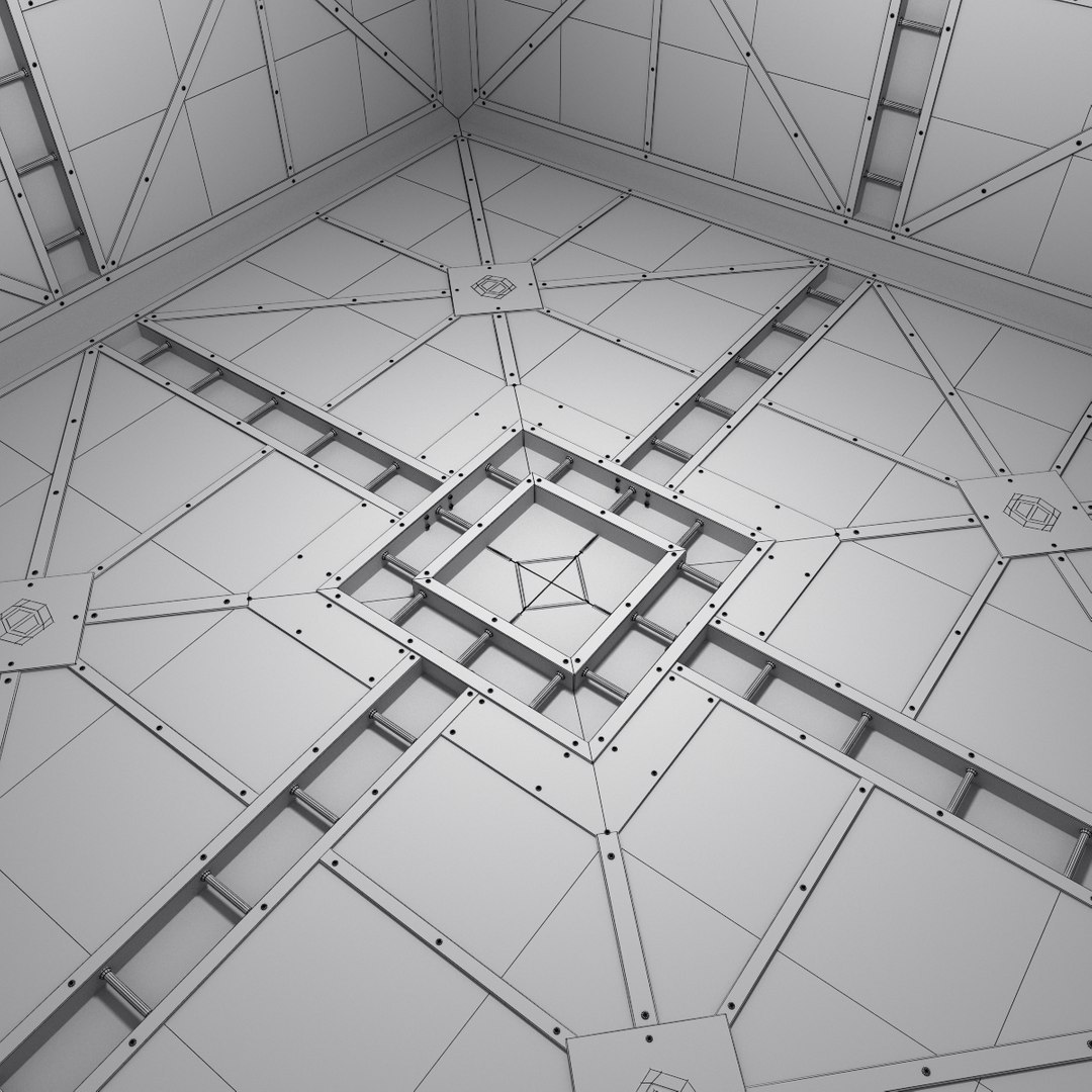 3d Model Of Sci Fi Room Hypercube