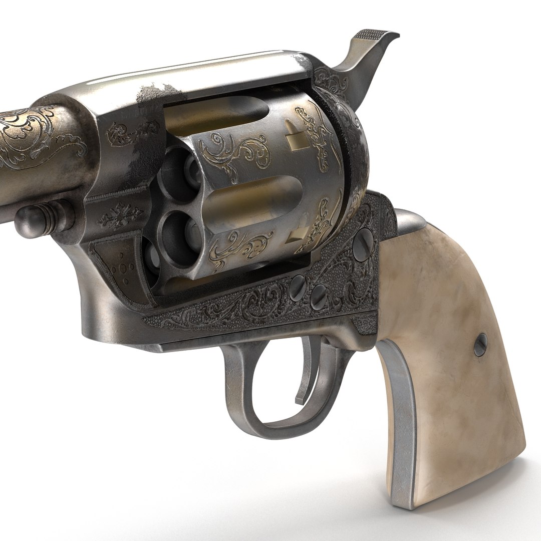 3d Model Revolver Modeled Realistic