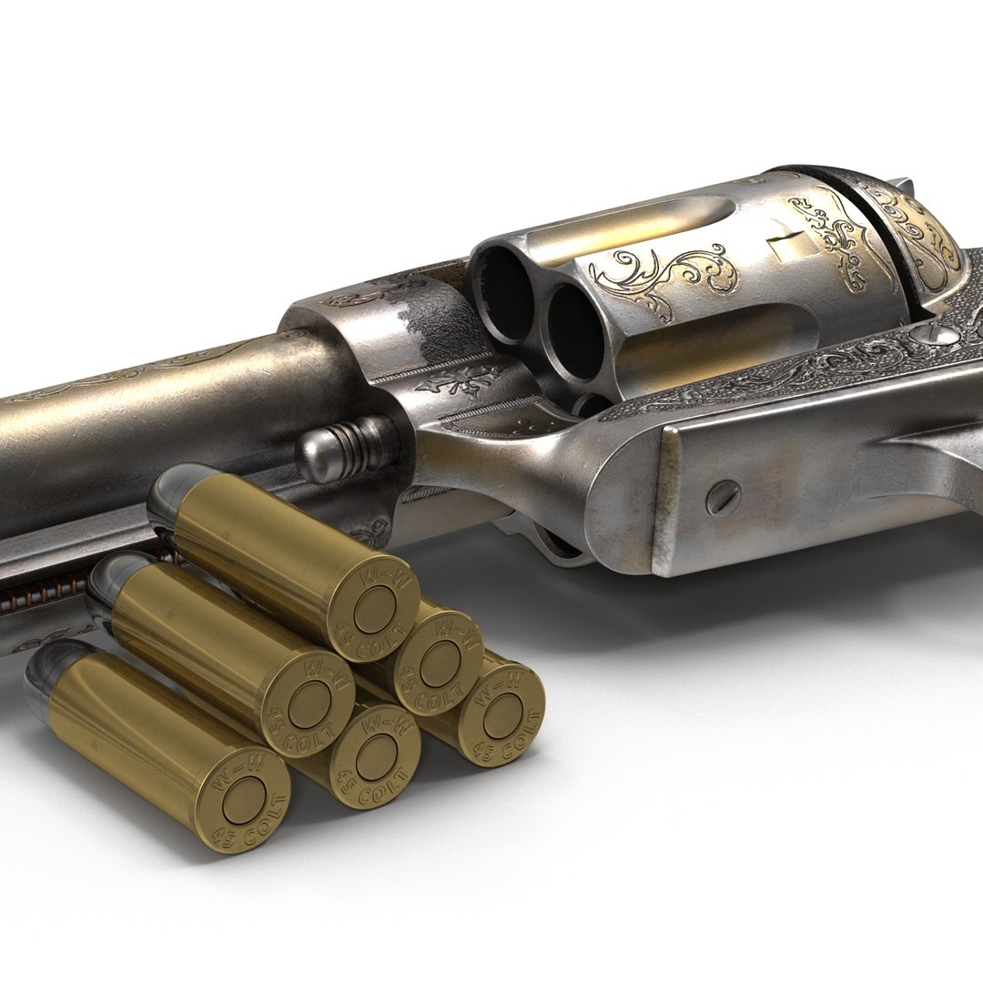 3d Model Revolver Modeled Realistic