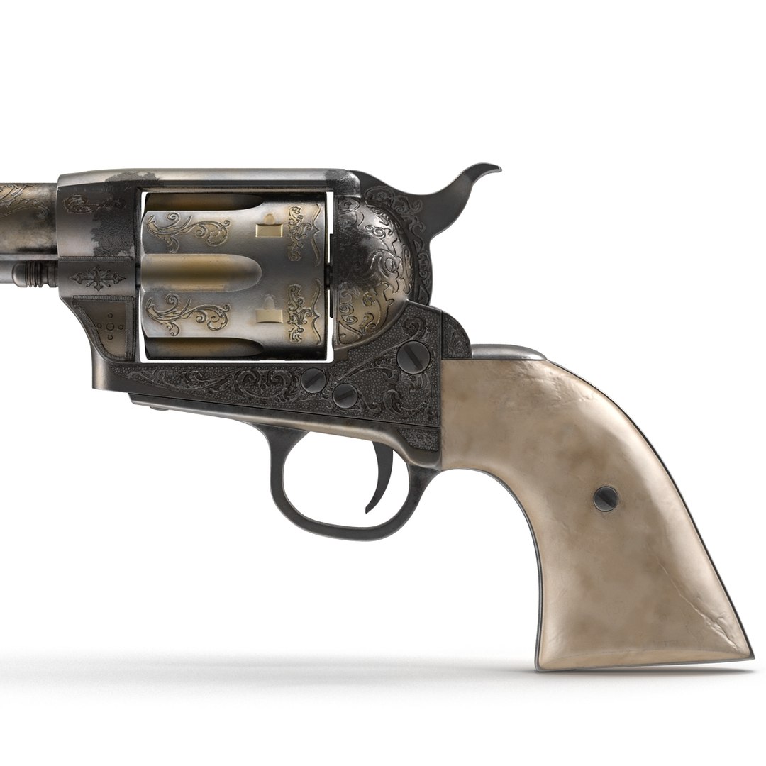 3d Model Revolver Modeled Realistic