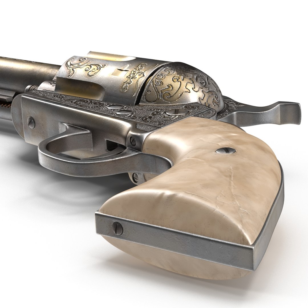 3d Model Revolver Modeled Realistic