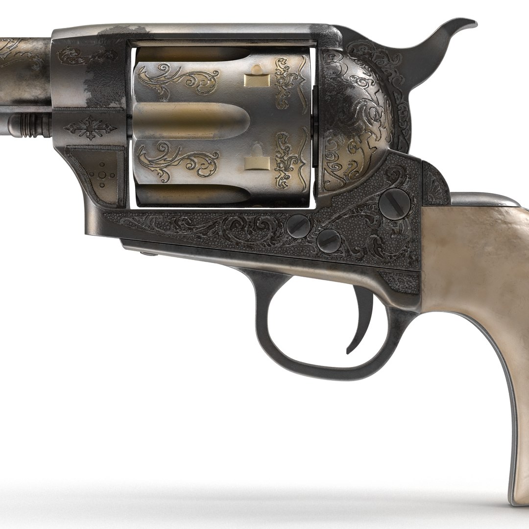 3d Model Revolver Modeled Realistic