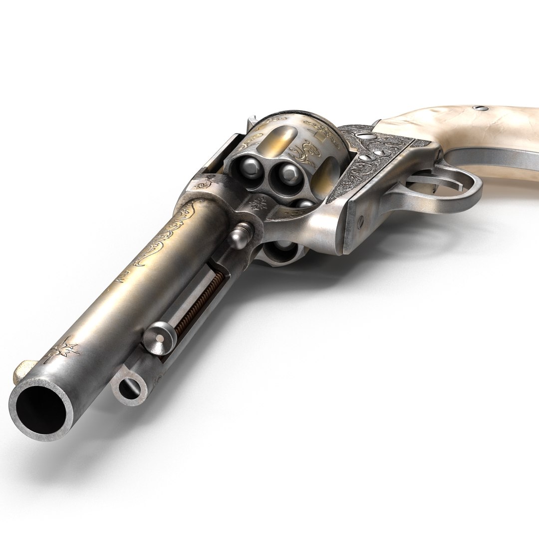 3d Model Revolver Modeled Realistic