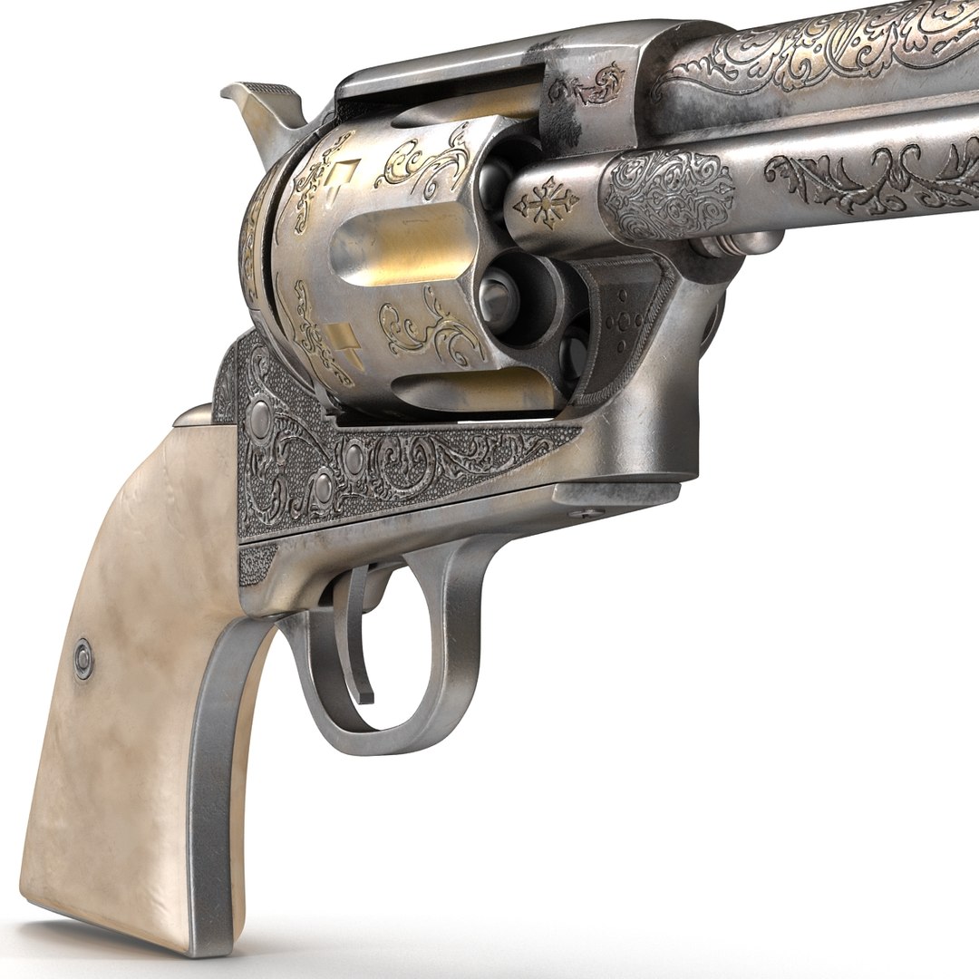 3d Model Revolver Modeled Realistic