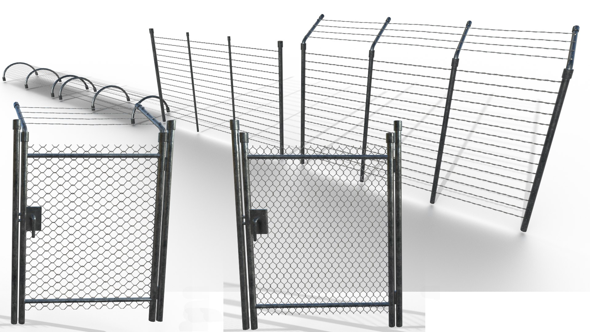 Netting Mesh Fence Kit Low-poly 3D model - TurboSquid 1883572