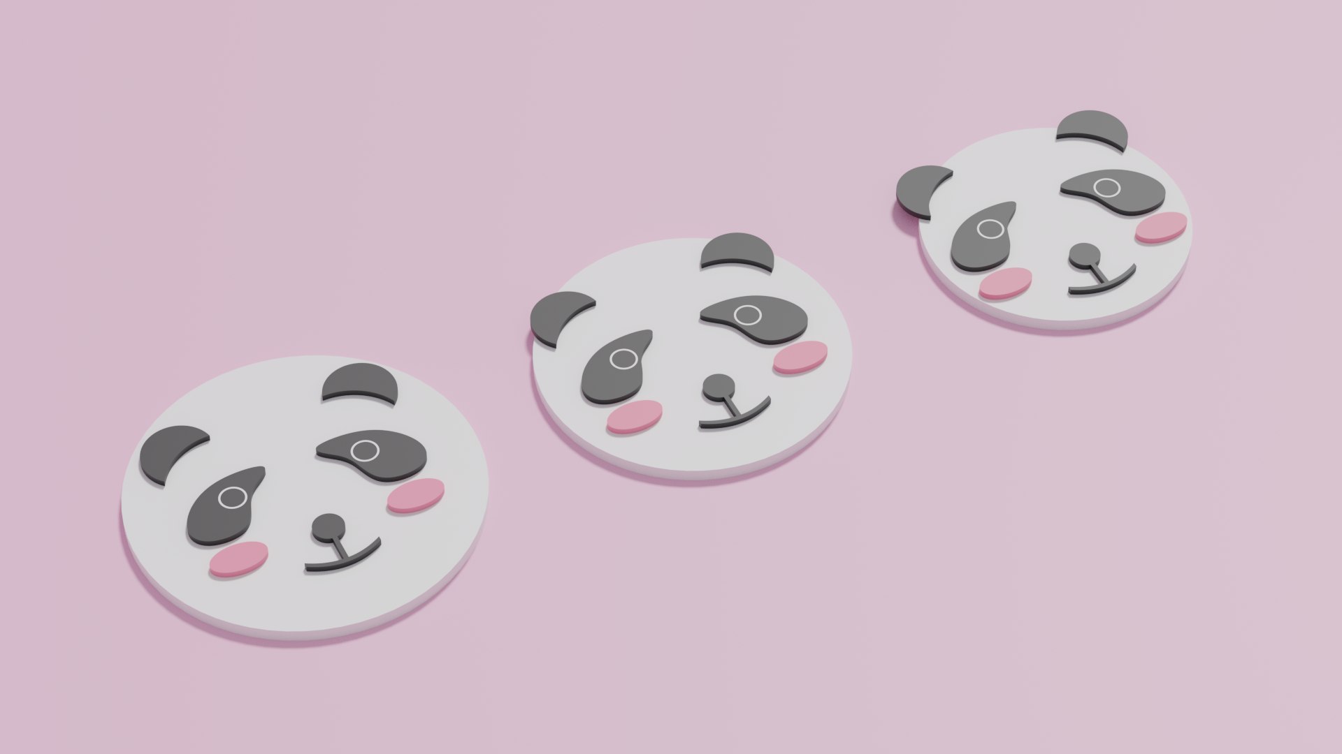 Cartoon Cute Panda Head 3D Model - TurboSquid 1869500