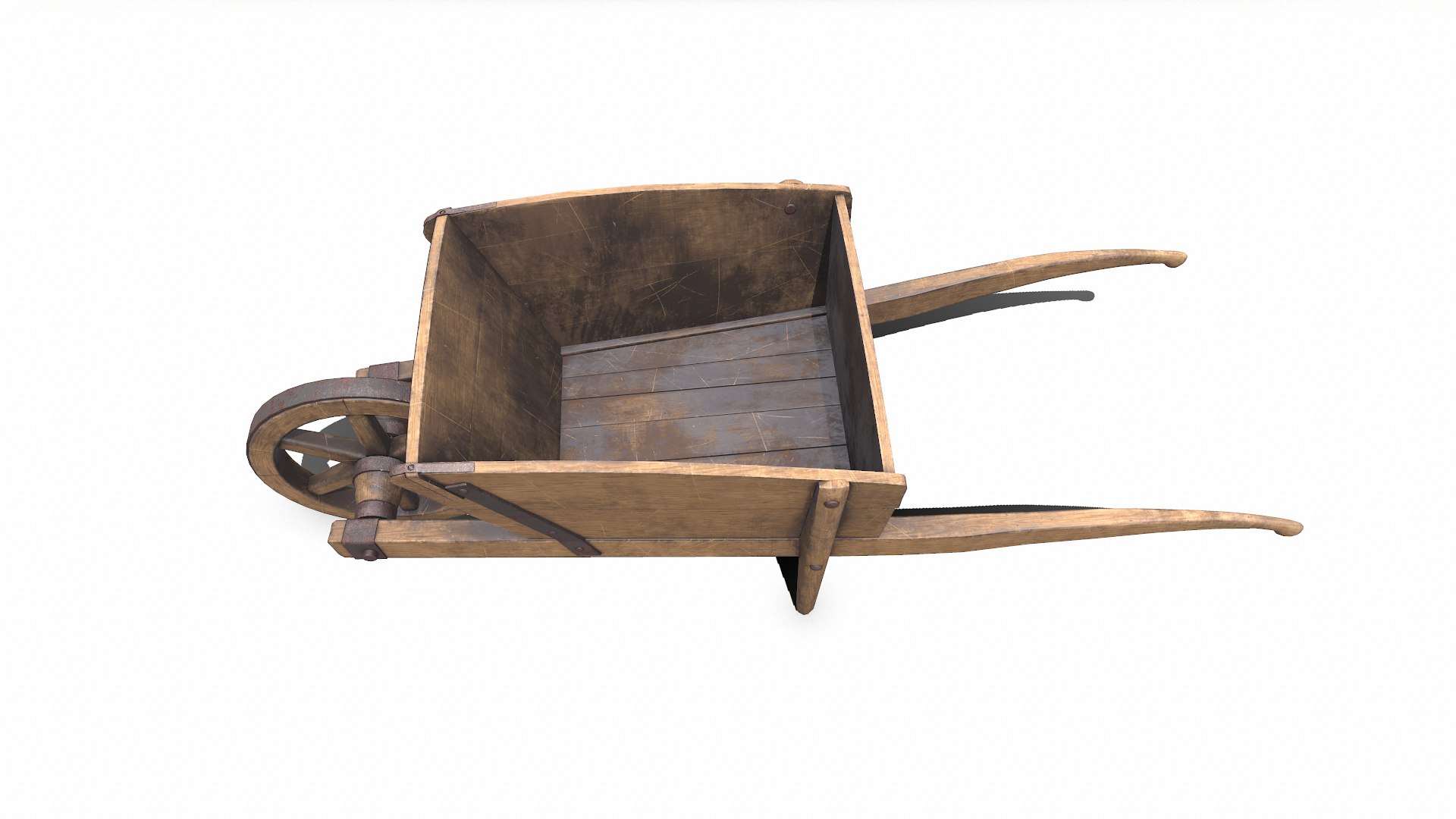 Wooden Wheelbarrow Low-poly PBR 3D Model - TurboSquid 2133997