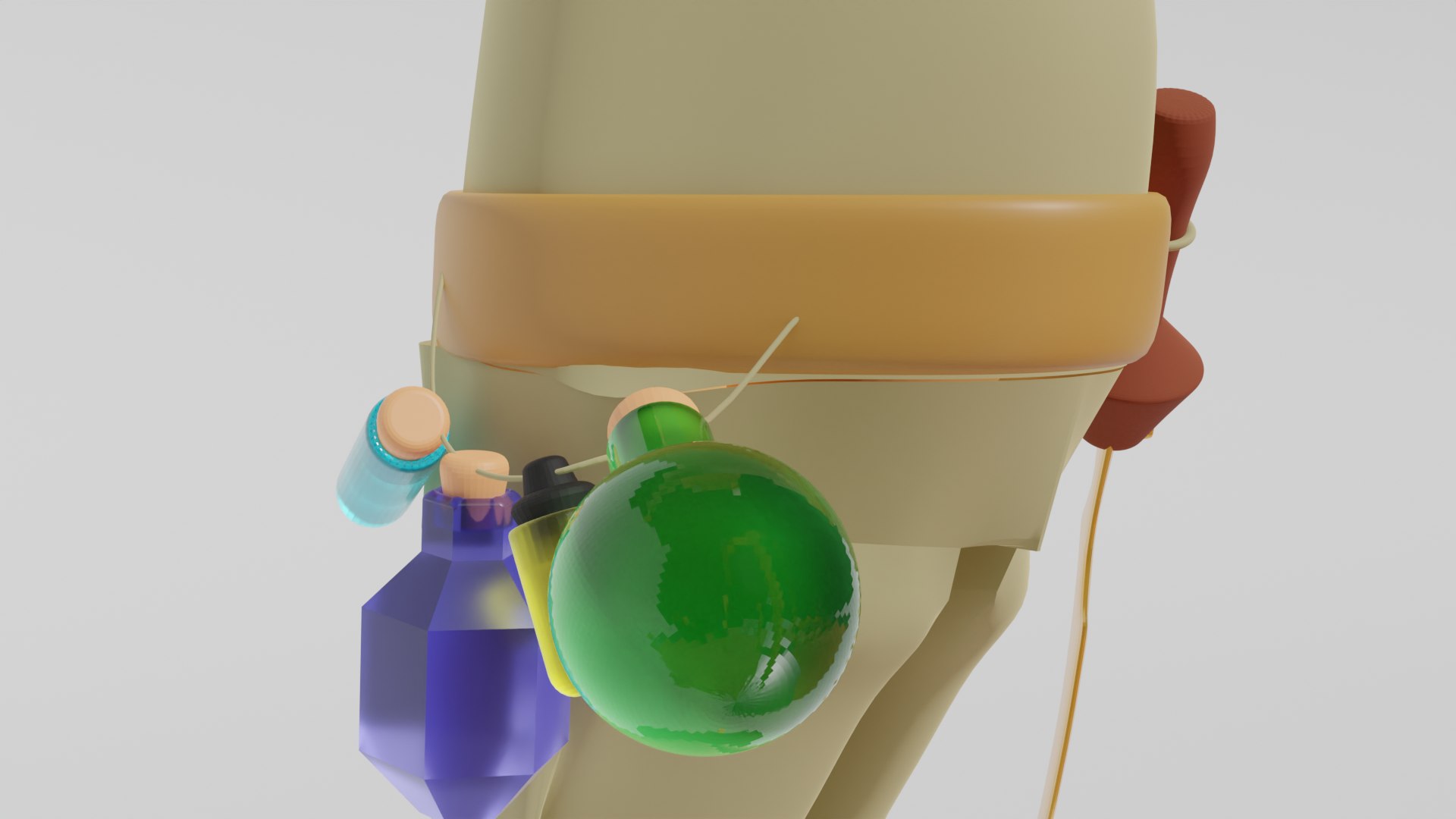 Low Poly Alchemy Table And Character 3D - TurboSquid 2100319