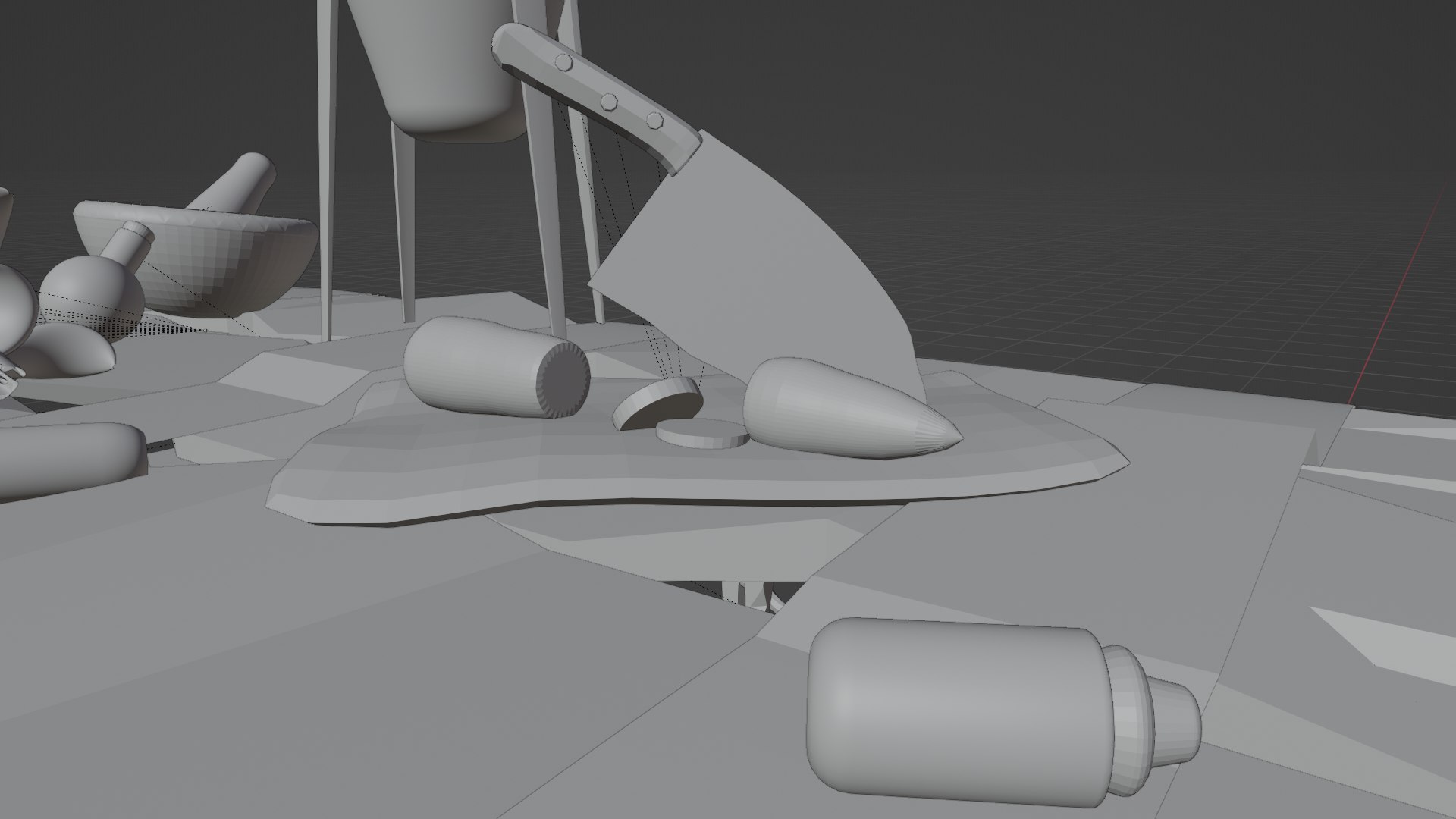 Low Poly Alchemy Table And Character 3D - TurboSquid 2100319