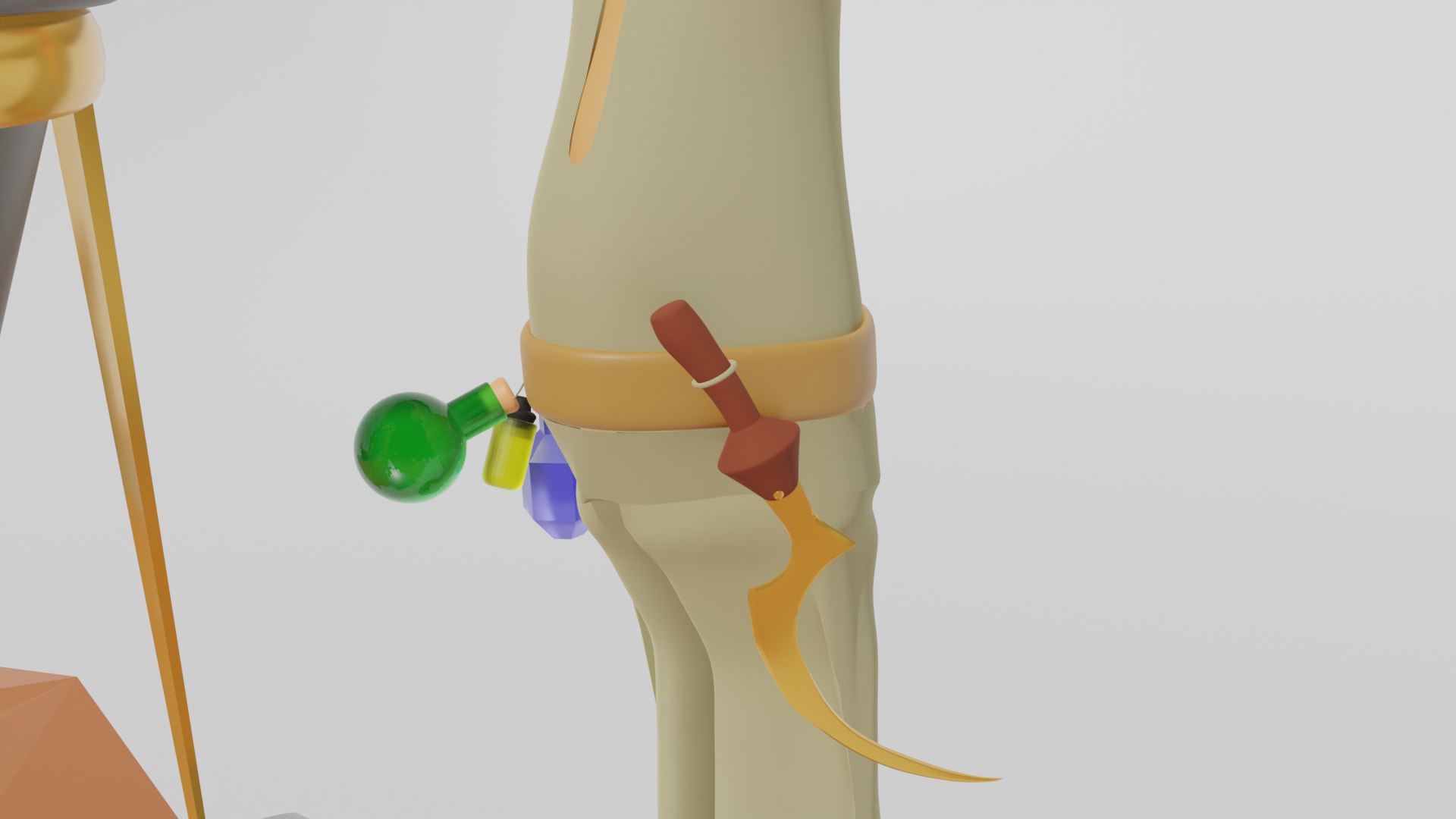 Low Poly Alchemy Table And Character 3D - TurboSquid 2100319