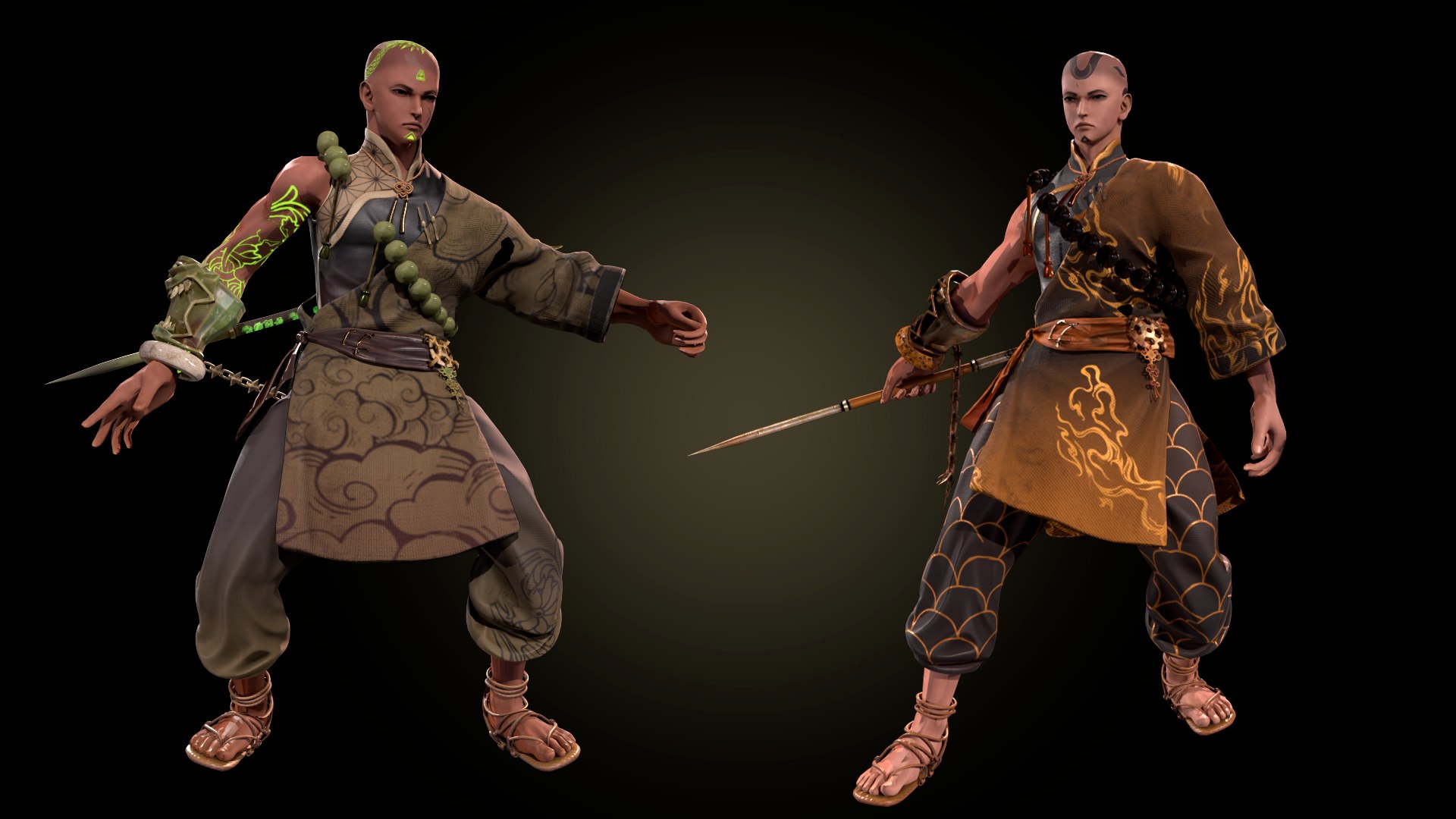 3D Warrior Monk Model - TurboSquid 2388121