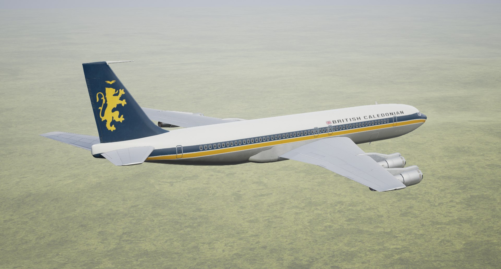 3d Boeing British Caledonian Model