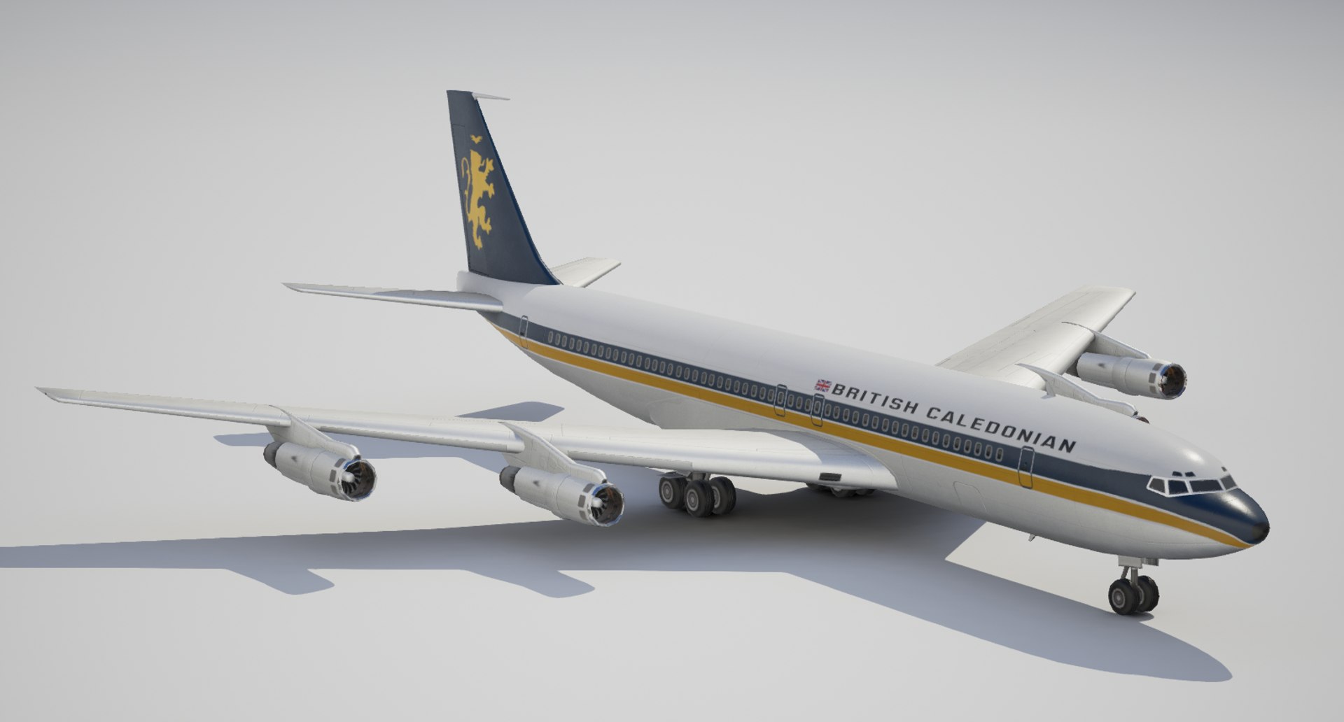 3d Boeing British Caledonian Model