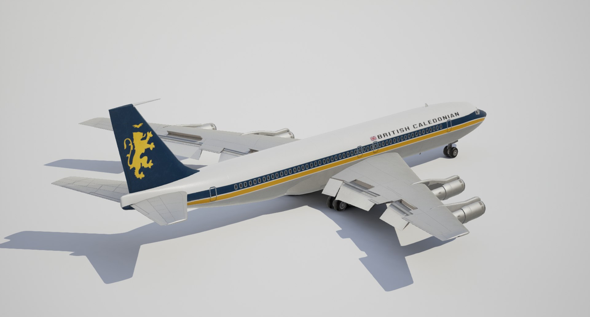3d Boeing British Caledonian Model