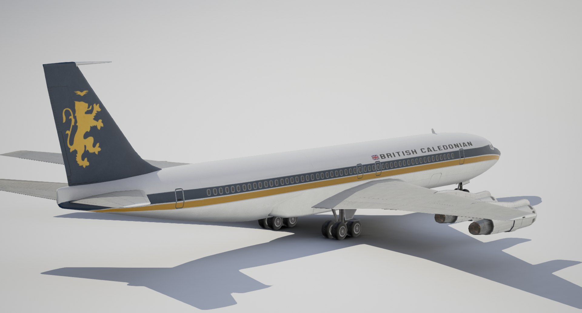 3d Boeing British Caledonian Model