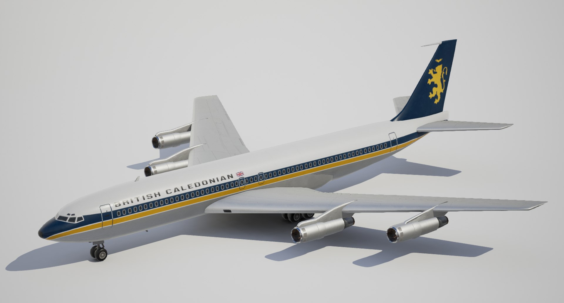 3d Boeing British Caledonian Model
