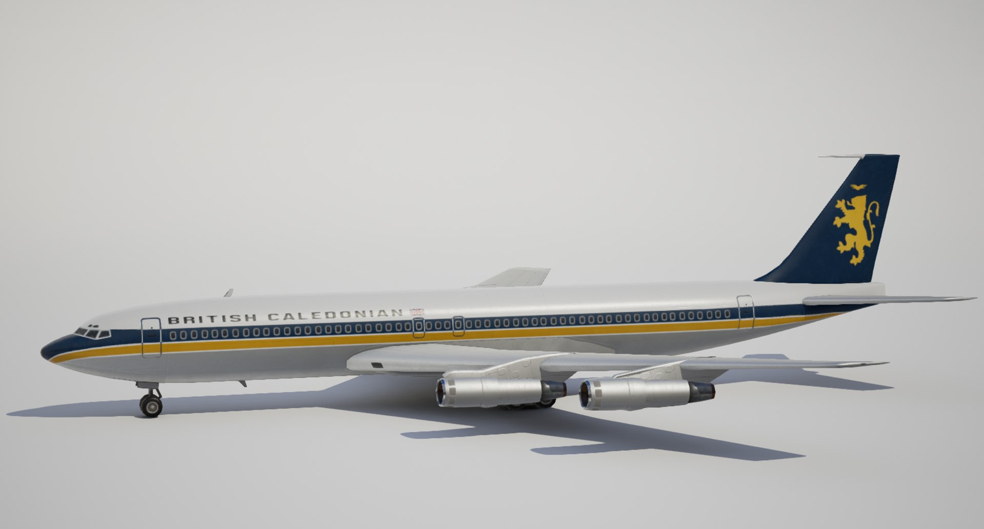 3d Boeing British Caledonian Model
