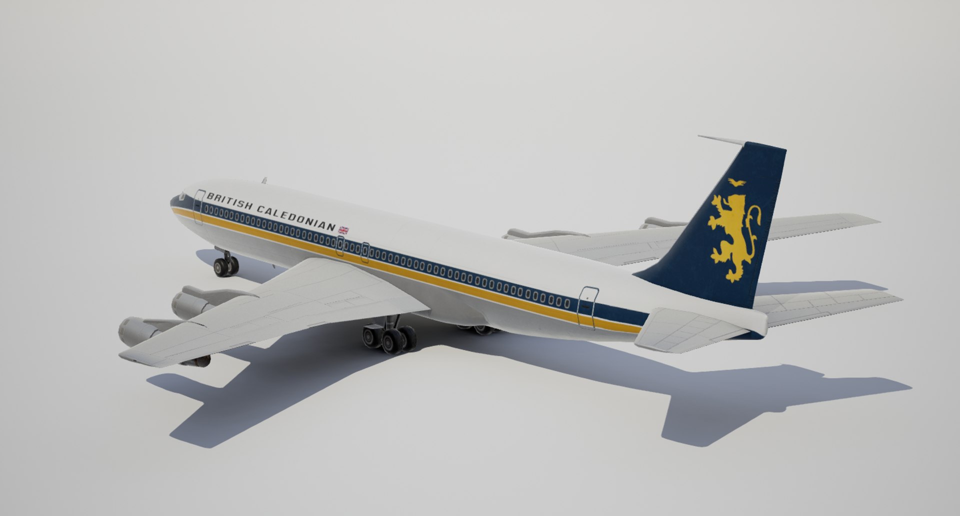 3d Boeing British Caledonian Model