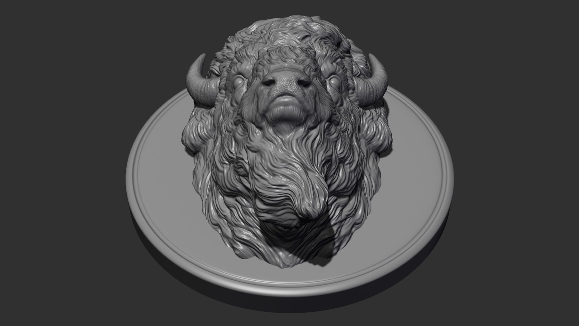 3D Bison Head Model - TurboSquid 1782361
