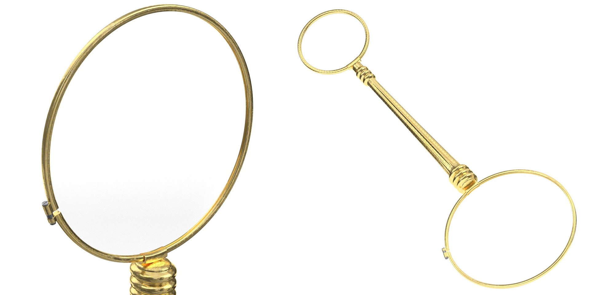 3D Lorgnette monocle eyeglass model - TurboSquid 1879599