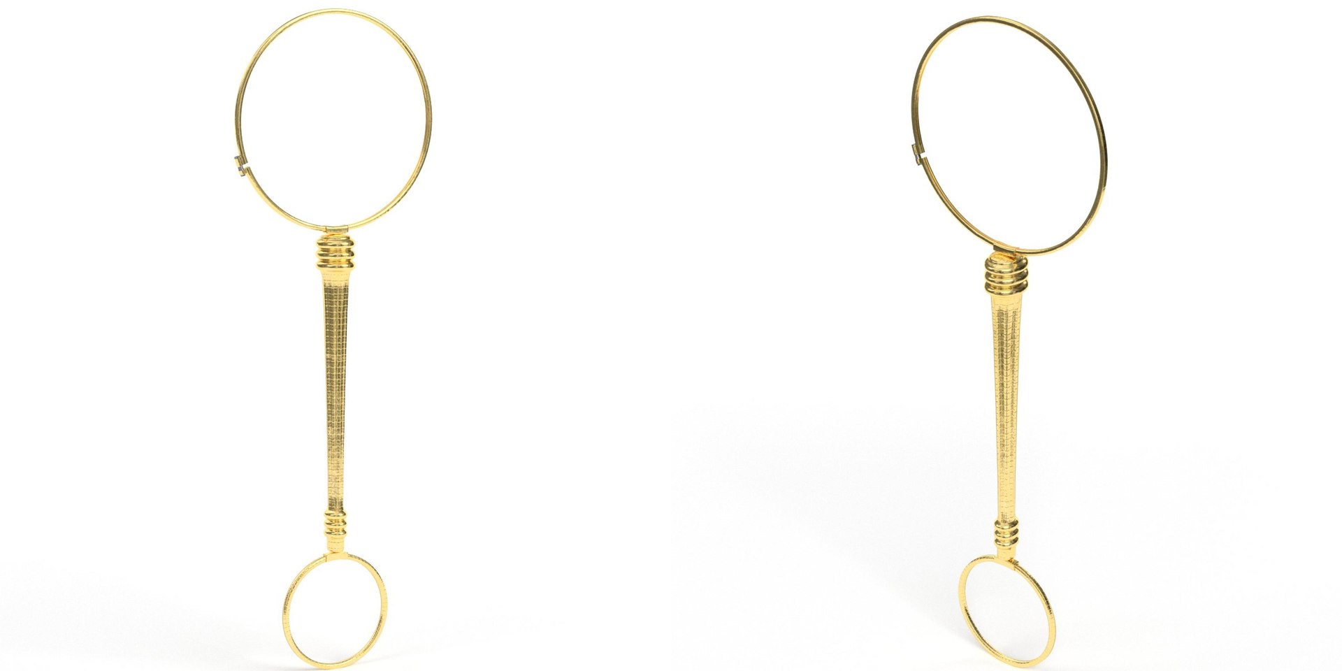 3D Lorgnette monocle eyeglass model - TurboSquid 1879599